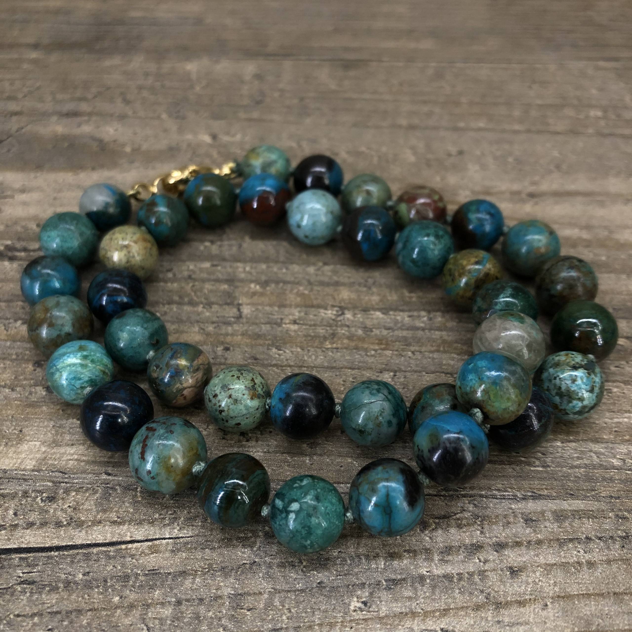 Collier Chrysocolle - Lesmineraux.fr